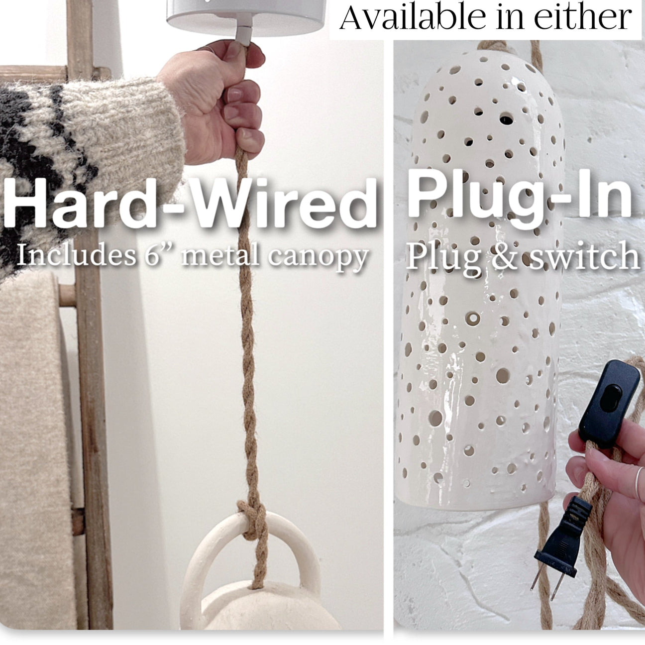 Customizable Loops Clay Pendant Lighting - MuddyHeart