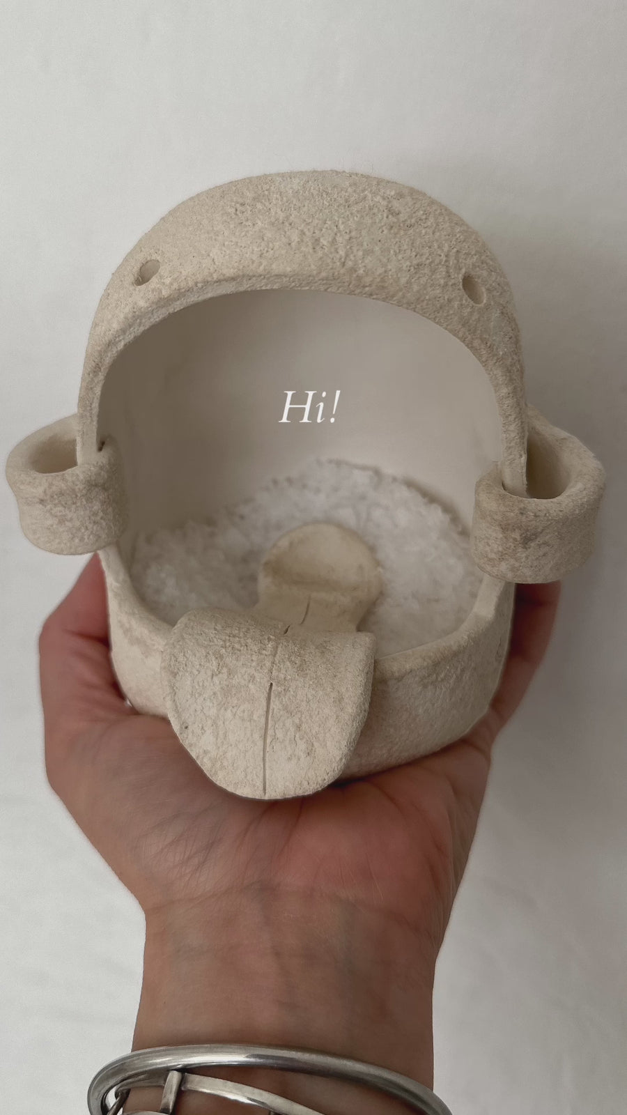 Ceramic Salt Monster Salt Cellar Simon Salt Container - MuddyHeart